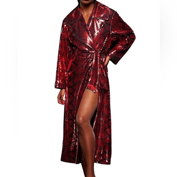 IVY PARK | Jackets & Coats | Adidas X Ivy Park Sequin Snake Skin Duster ...